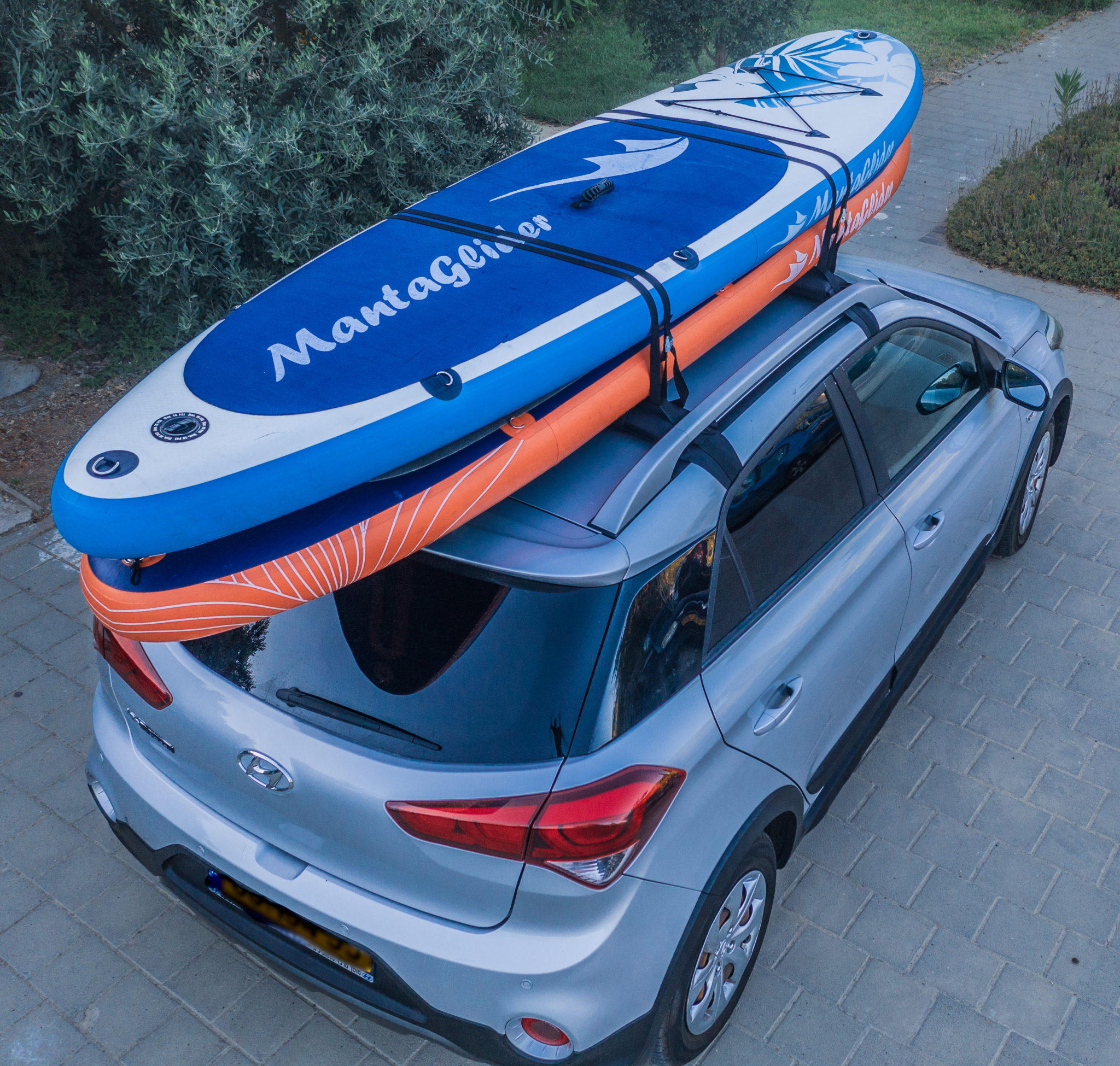 2 PCS/Set Self-Inflating Soft Rooftop Rack Pads for Bag/Surfboard ...